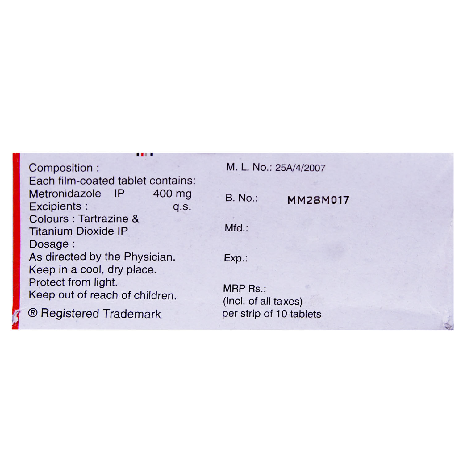 Aristogyl 400 mg Tablet | Uses, Side Effects, Price | Apollo Pharmacy