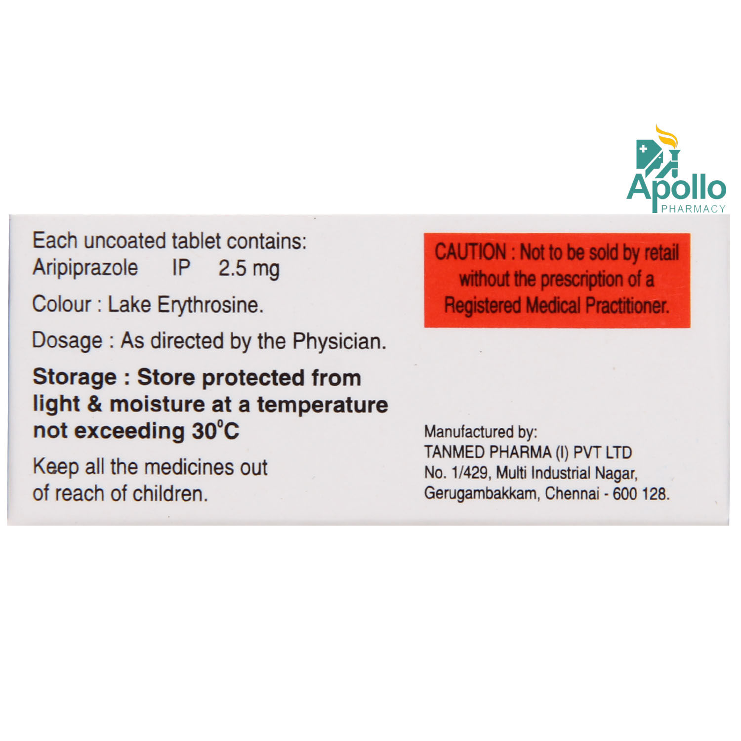 Arifine-2.5 Tablet | Uses, Side Effects, Price | Apollo Pharmacy