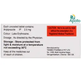 Arifine-2.5 Tablet | Uses, Side Effects, Price | Apollo Pharmacy