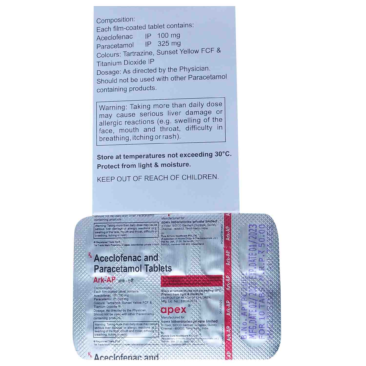 ARK AP Tablet 10's Price, Uses, Side Effects, Composition - Apollo Pharmacy
