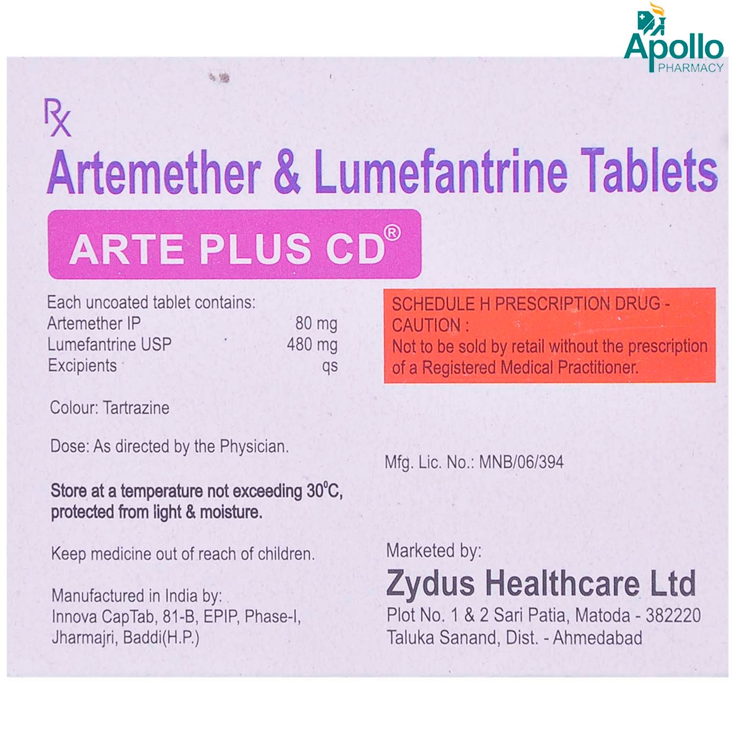 Arte Plus CD Tablet 6's Price, Uses, Side Effects, Composition - Apollo ...
