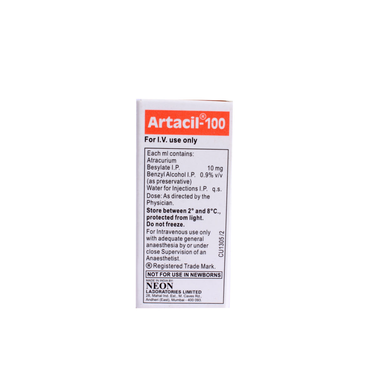 ARTACIL 100MG VIAL Price, Uses, Side Effects, Composition - Apollo Pharmacy