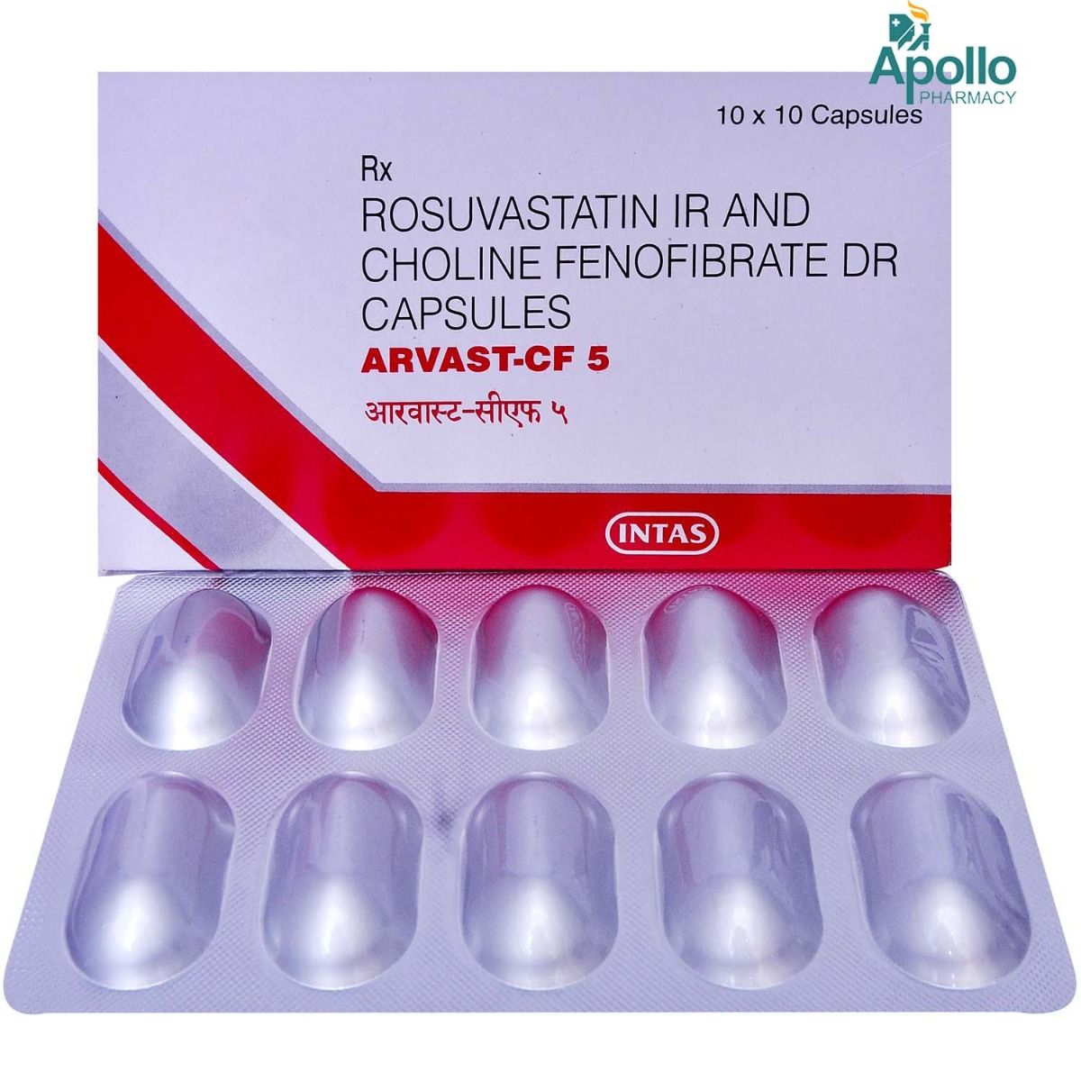 Arvast-CF 5 Capsule 10's Price, Uses, Side Effects, Composition ...