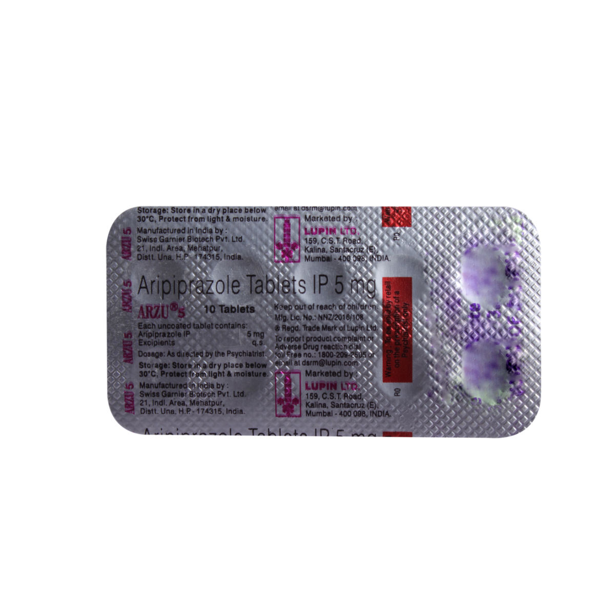 Arzu 5 mg Tablet | Uses, Side Effects, Price | Apollo Pharmacy