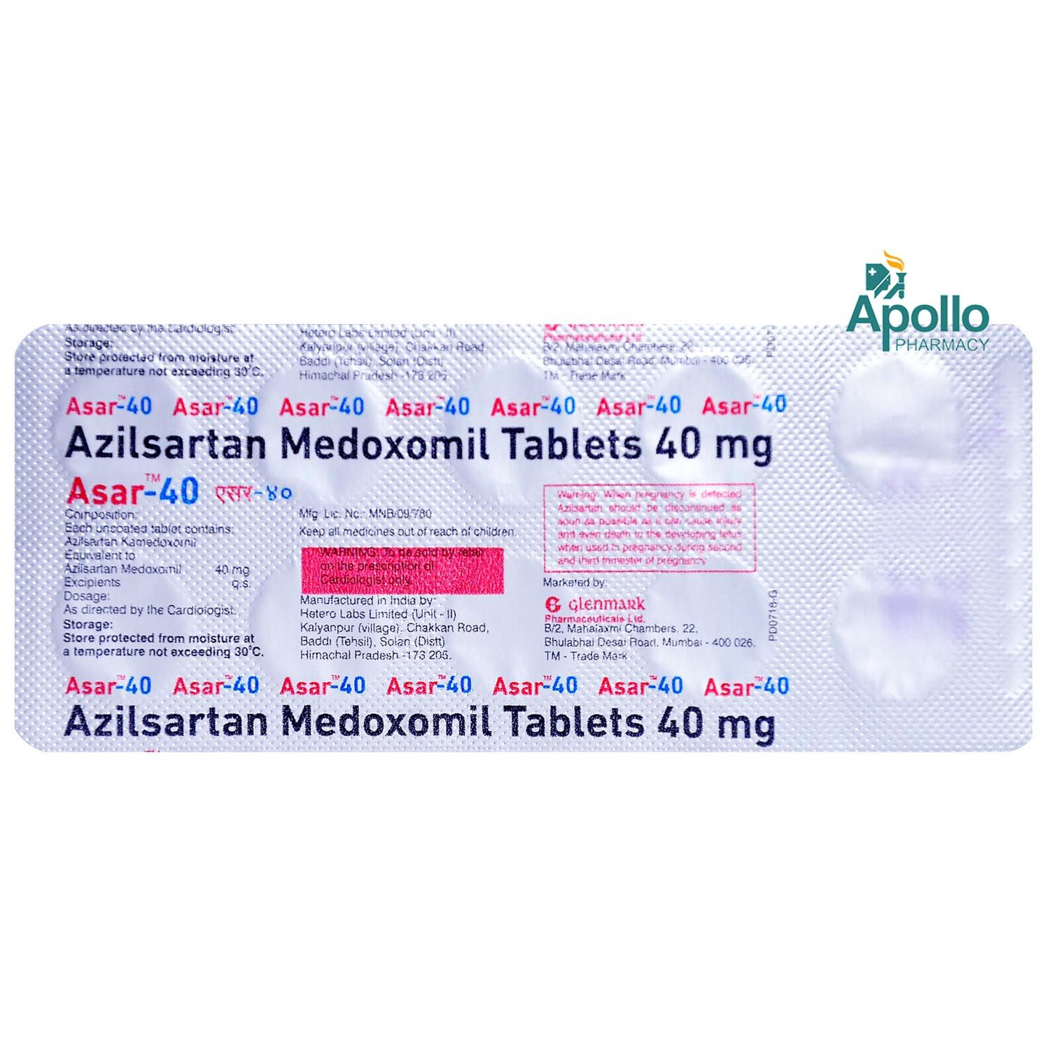 Asar 40 Tablet 10's Price, Uses, Side Effects, Composition - Apollo ...