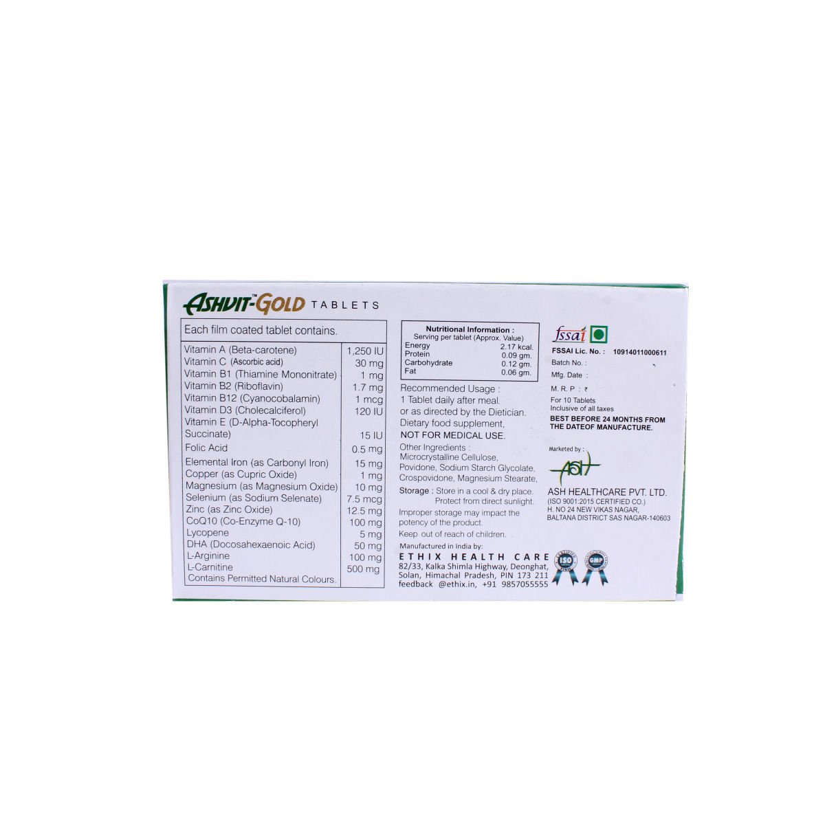 Ashvit-Gold Tablet Price, Uses, Side Effects, Composition - Apollo Pharmacy