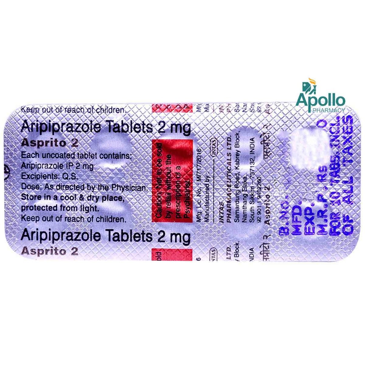 Asprito 2 Tablet 10's Price, Uses, Side Effects, Composition - Apollo ...