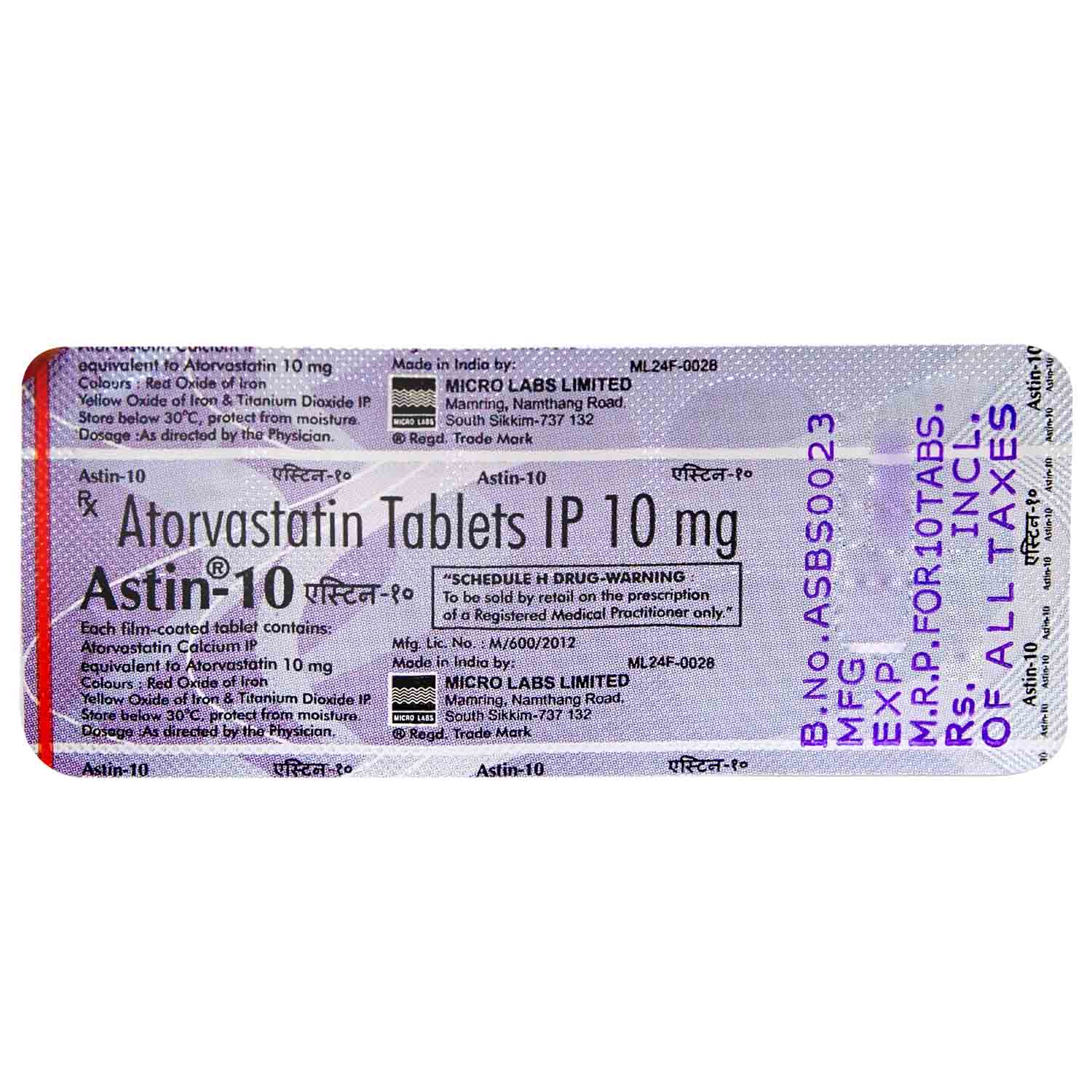 Astin 10 Tablet | Uses, Side Effects, Price | Apollo Pharmacy