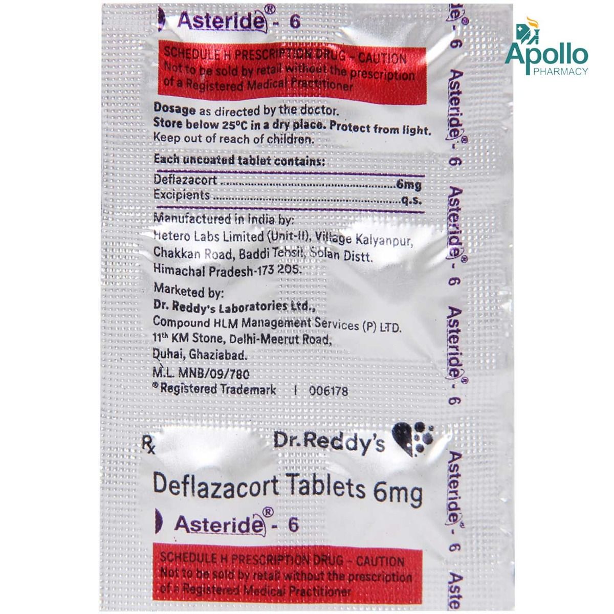 Asteride 6 mg Tablet 6's Price, Uses, Side Effects, Composition ...