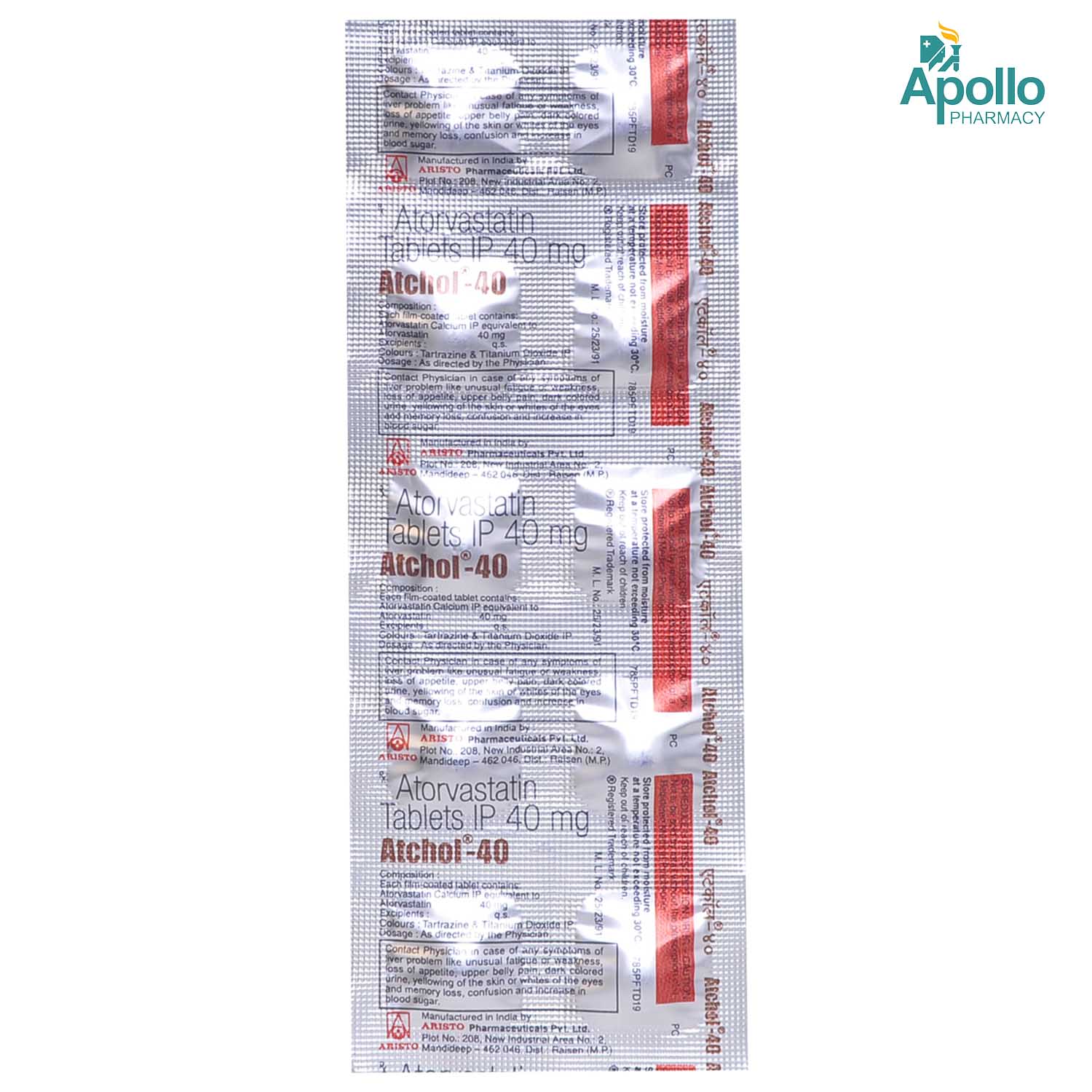 Atchol 40 Tablet | Uses, Side Effects, Price | Apollo Pharmacy