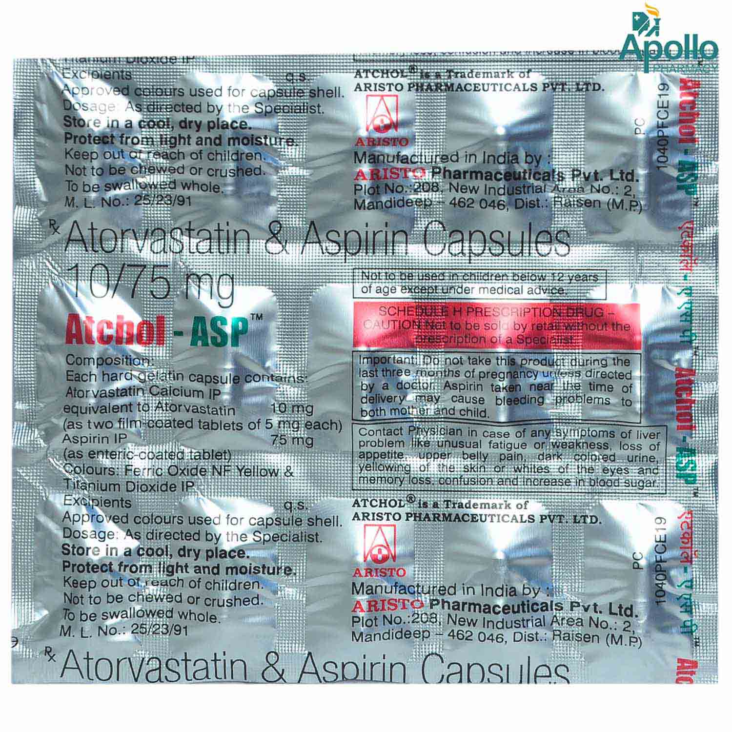 Atchol-ASP Capsule | Uses, Side Effects, Price | Apollo Pharmacy