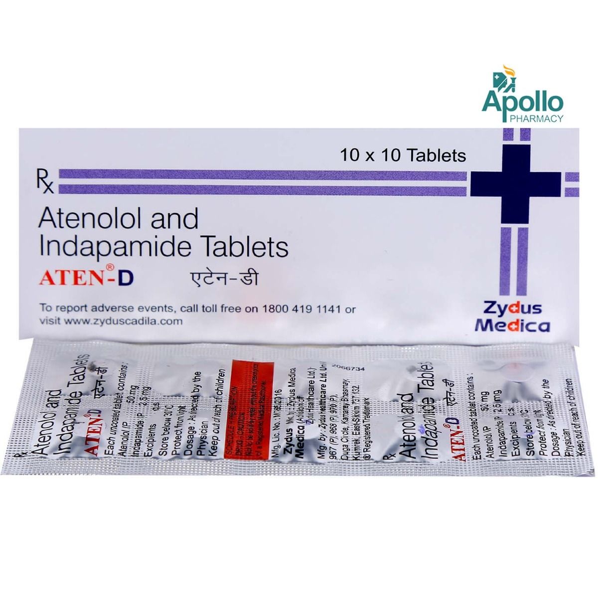 Aten-D Tablet 10's Price, Uses, Side Effects, Composition - Apollo Pharmacy