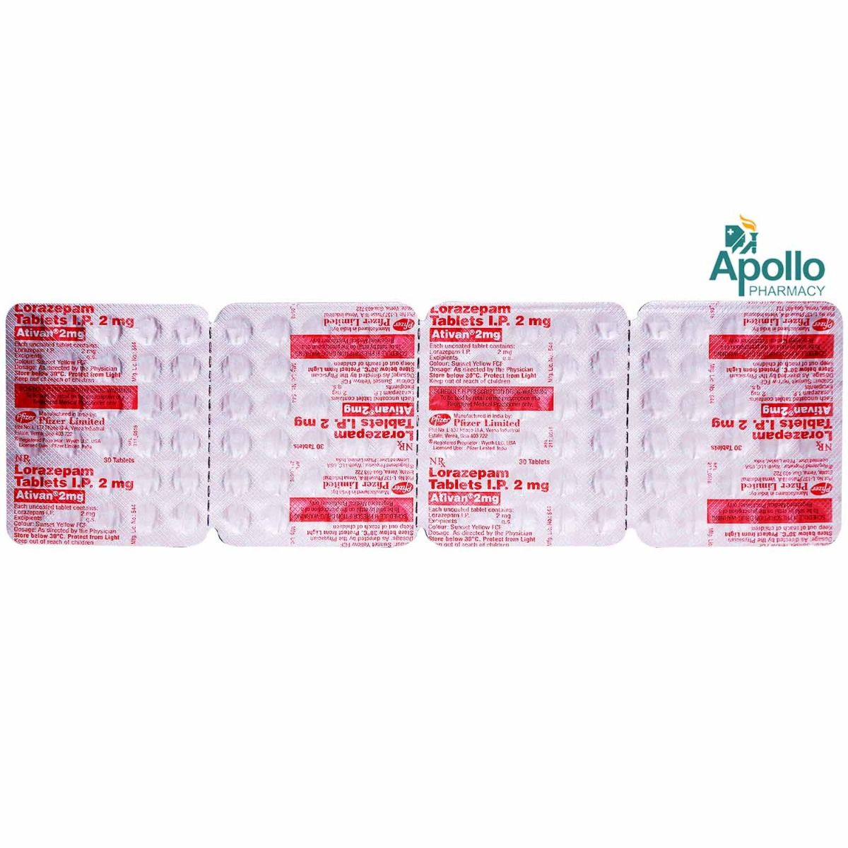 Ativan 2 mg Tablet | Uses, Side Effects, Price | Apollo Pharmacy
