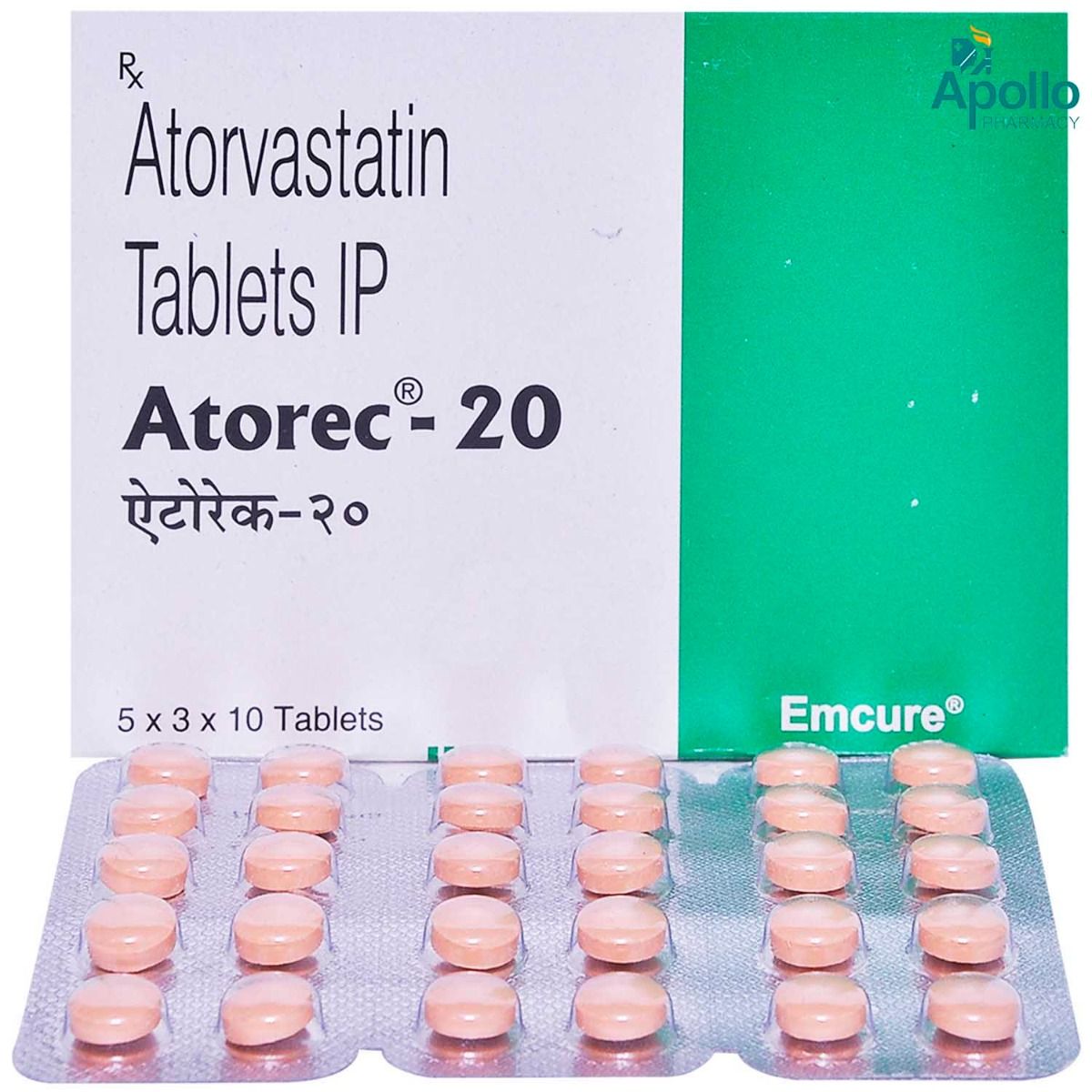 Atorec-20 Tablet 10's Price, Uses, Side Effects, Composition - Apollo ...