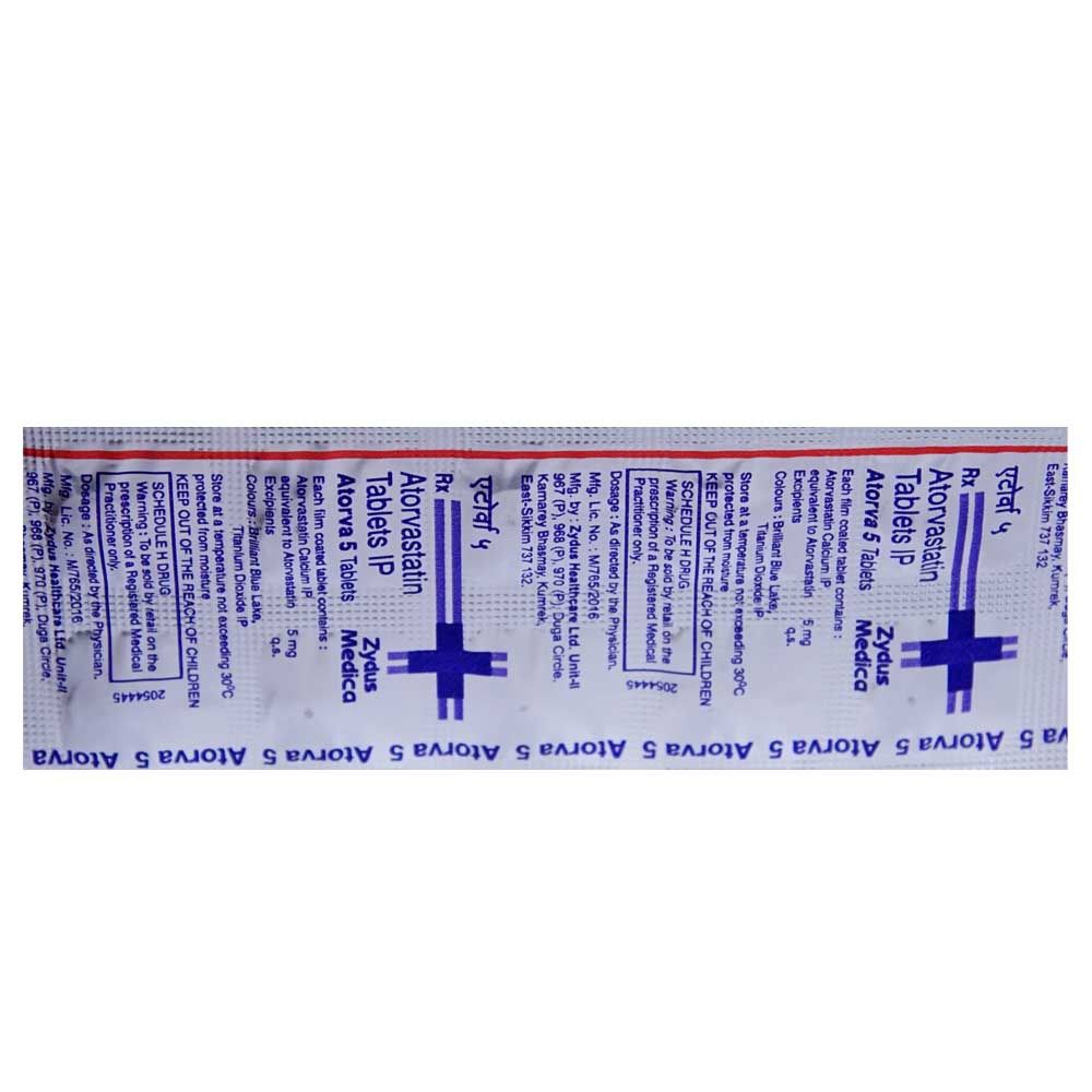Atorva 5 Tablet 10's Price, Uses, Side Effects, Composition - Apollo ...
