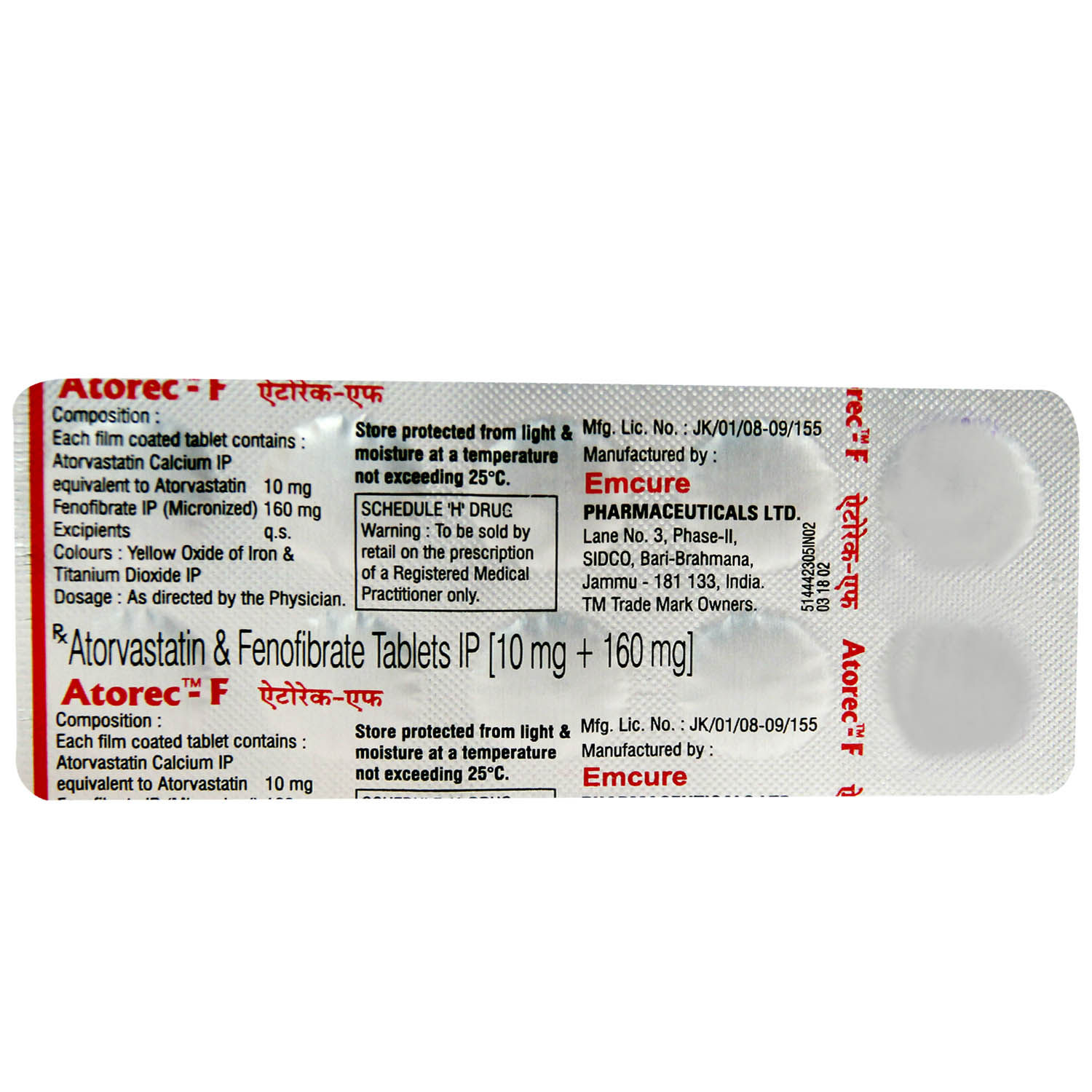 Atorec F Tablet 10's Price, Uses, Side Effects, Composition - Apollo ...