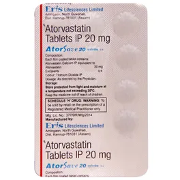 Atorsave 20 Tablet | Uses, Side Effects, Price | Apollo Pharmacy