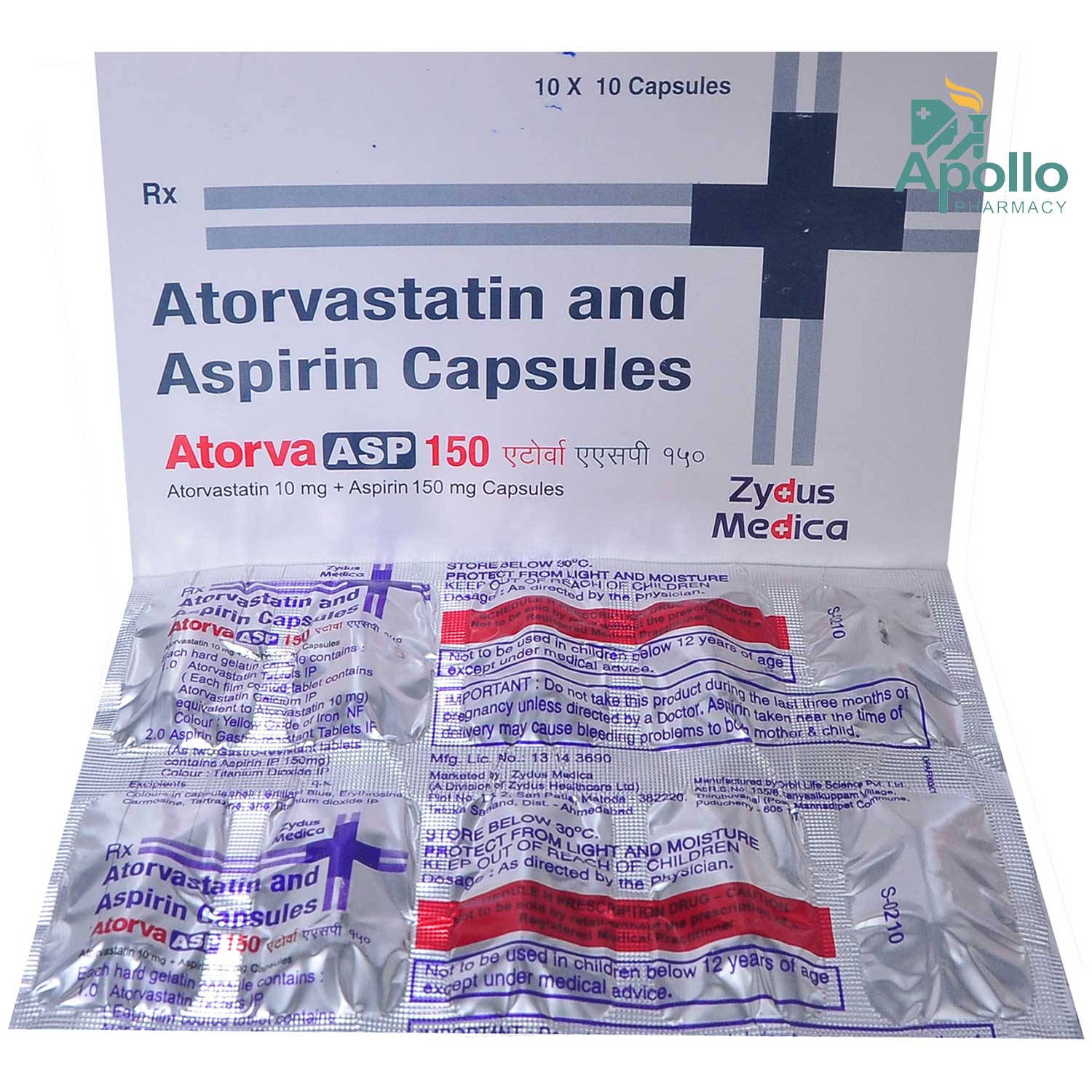 Atorva ASP 150 Capsule 10's Price, Uses, Side Effects, Composition ...