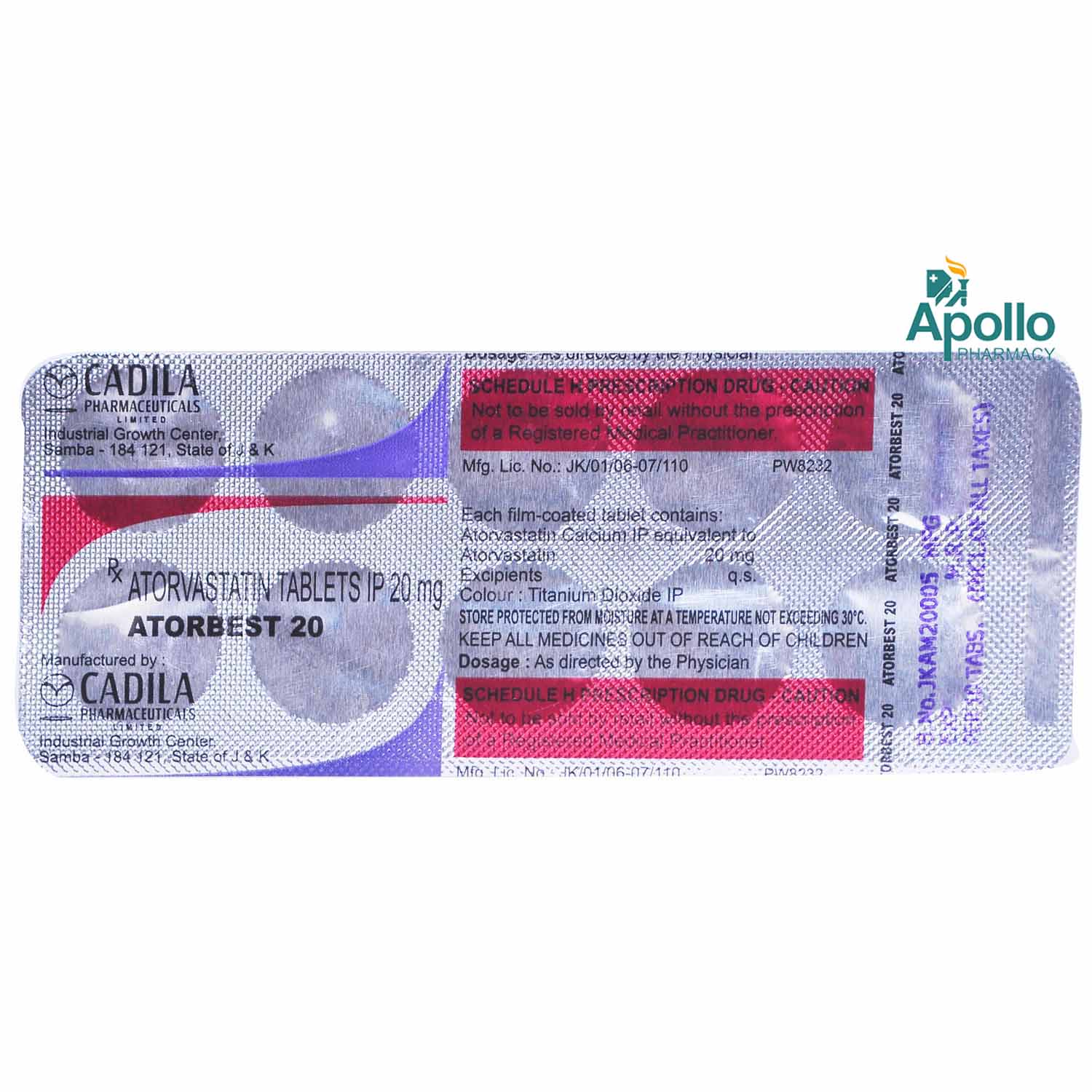 Atorbest 20 Tablet 10's Price, Uses, Side Effects, Composition - Apollo ...