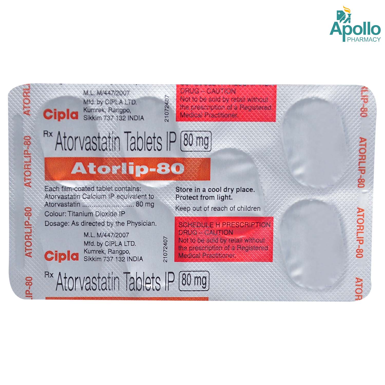 Atorlip 80 Tablet 7's Price, Uses, Side Effects, Composition - Apollo ...