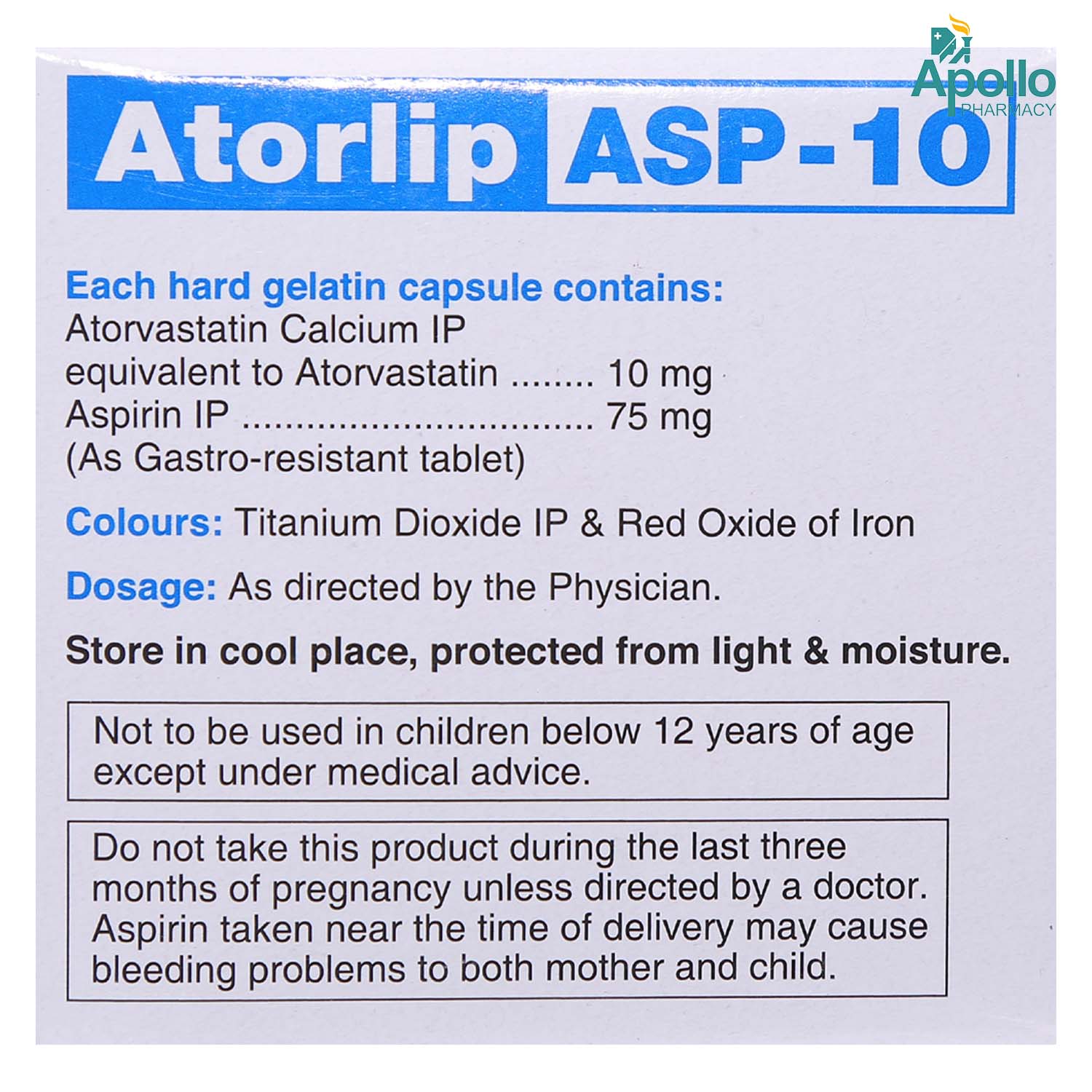 Atorlip ASP 10 Capsule 10's Price, Uses, Side Effects, Composition ...