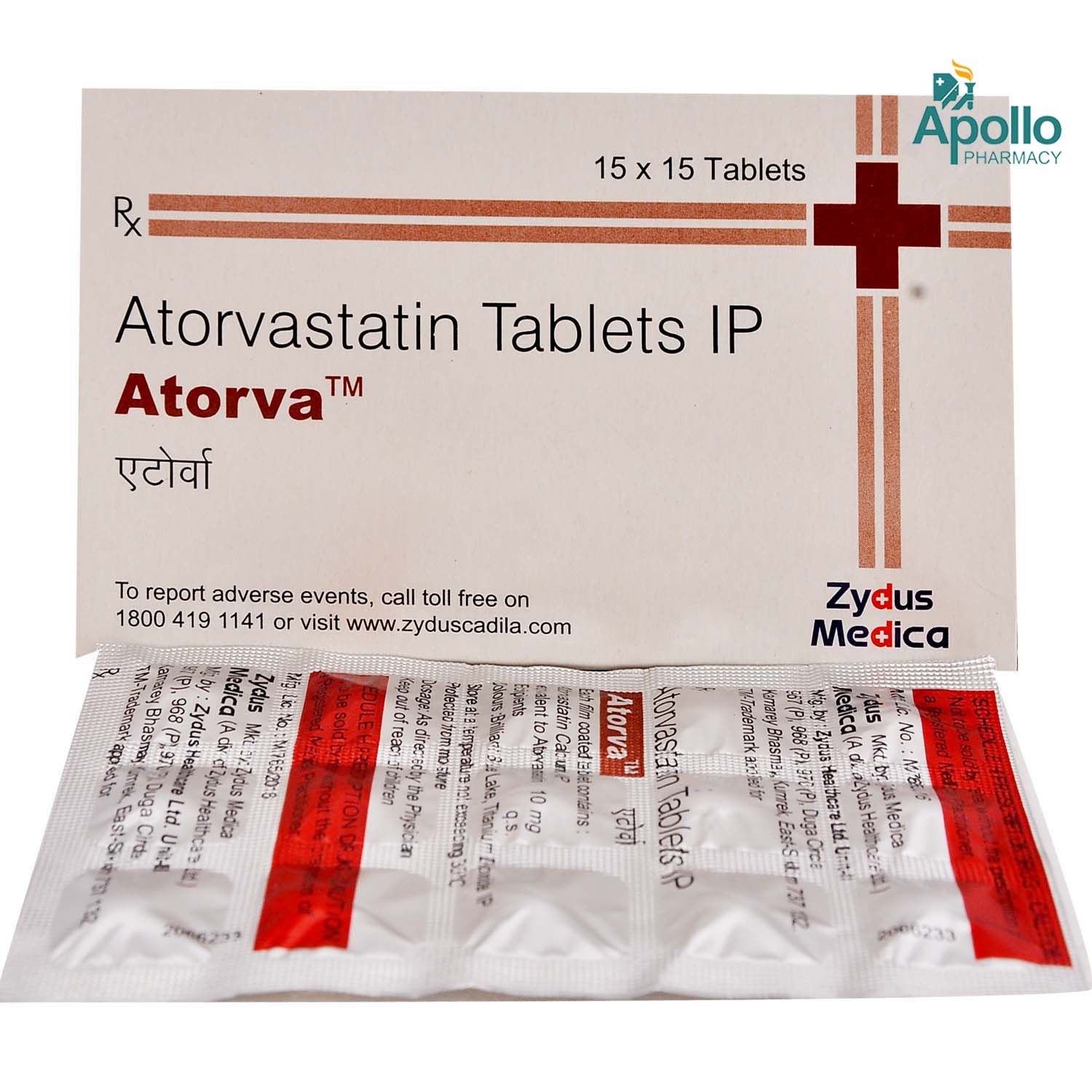 Atorva Tablet 15's Price, Uses, Side Effects, Composition - Apollo Pharmacy
