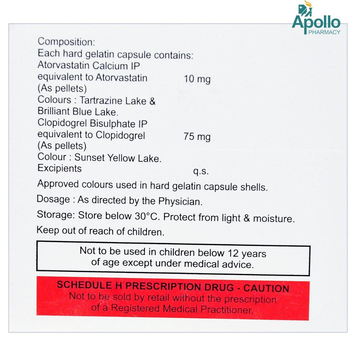 Atorfit CV 10 Capsule | Uses, Side Effects, Price | Apollo Pharmacy