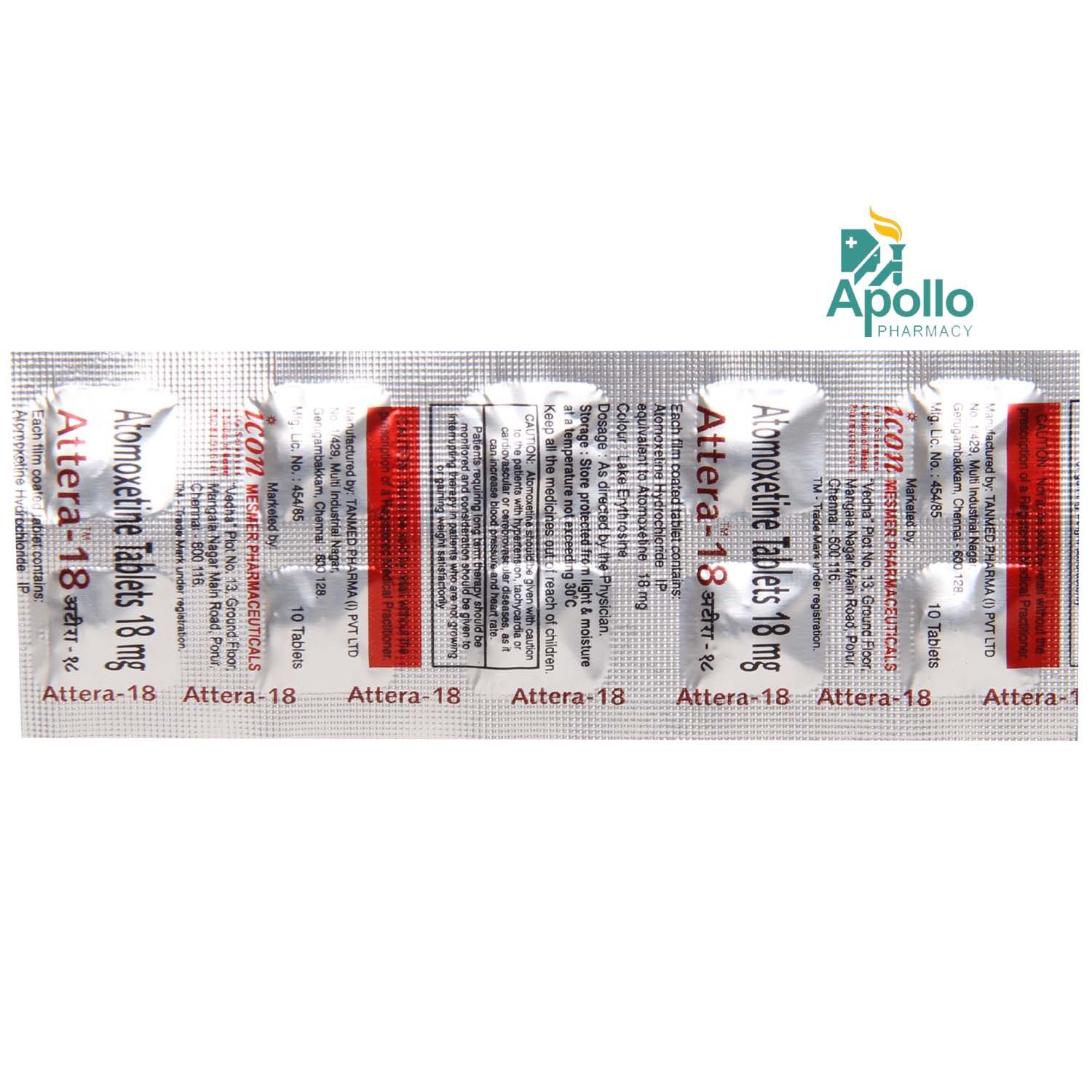 ATTERA 18MG TABLET Price, Uses, Side Effects, Composition - Apollo Pharmacy