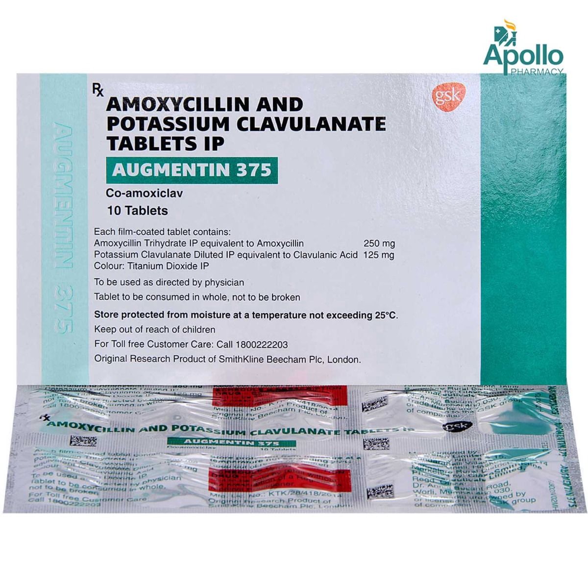 Augmentin 375 Tablet 10's Price, Uses, Side Effects, Composition ...