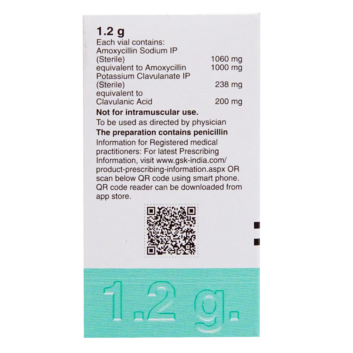 Augmentin 1.2 gm Injection | Uses, Side Effects, Price | Apollo Pharmacy
