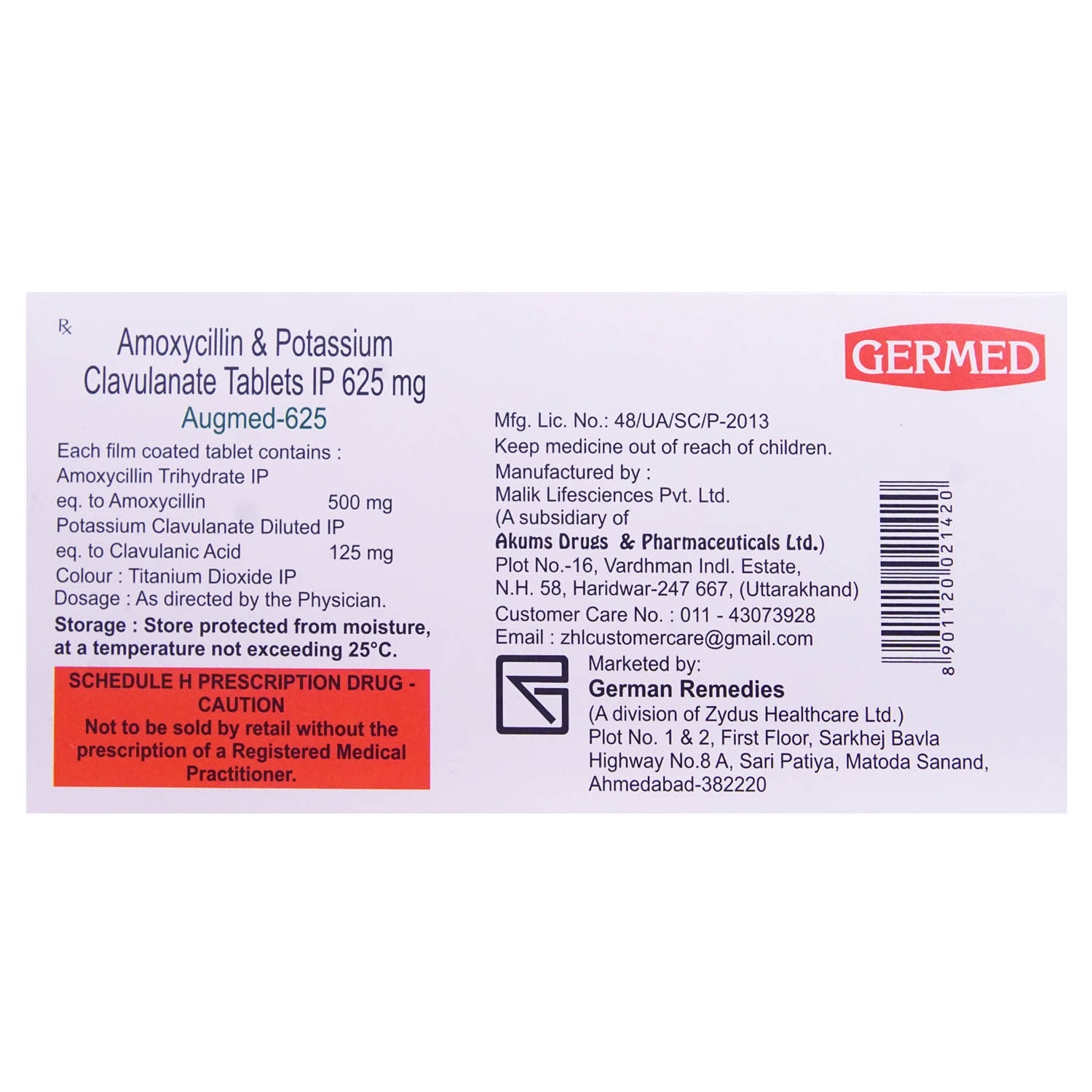 Augmed-625 Tablet 6's Price, Uses, Side Effects, Composition - Apollo ...