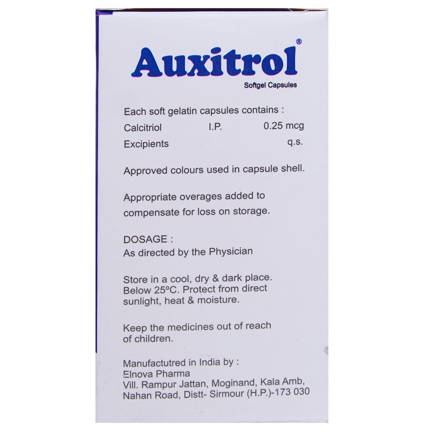 Auxitrol Capsule 10's Price, Uses, Side Effects, Composition - Apollo ...