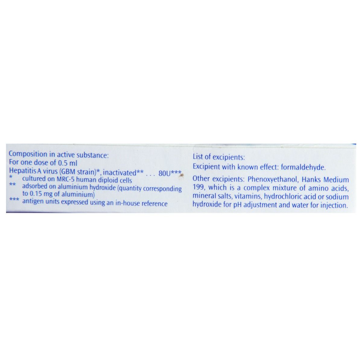 Avaxim 80U Pediatric Vaccine 0.5 ml Price, Uses, Side Effects ...