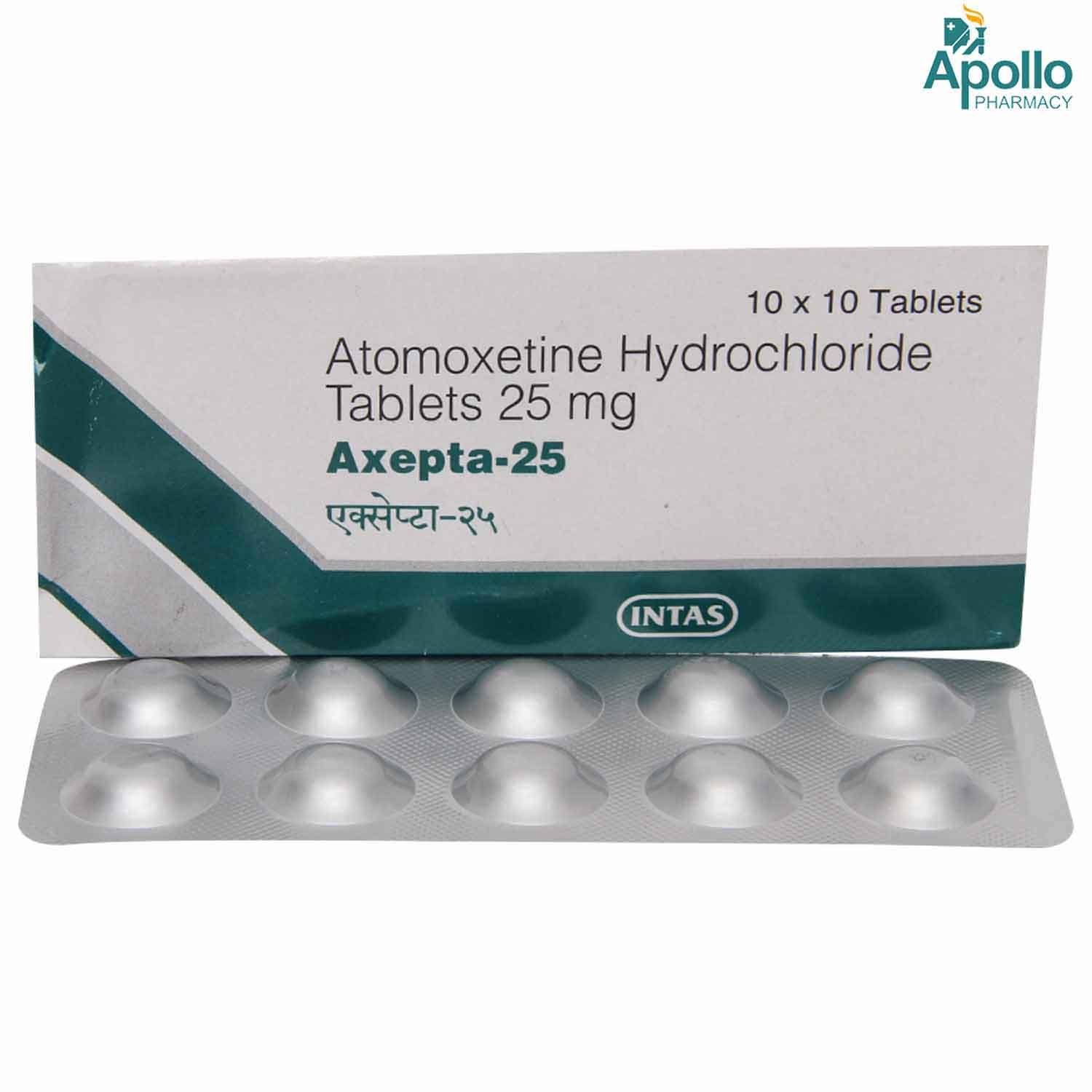 Axepta 25 mg Tablet 10's Price, Uses, Side Effects, Composition ...