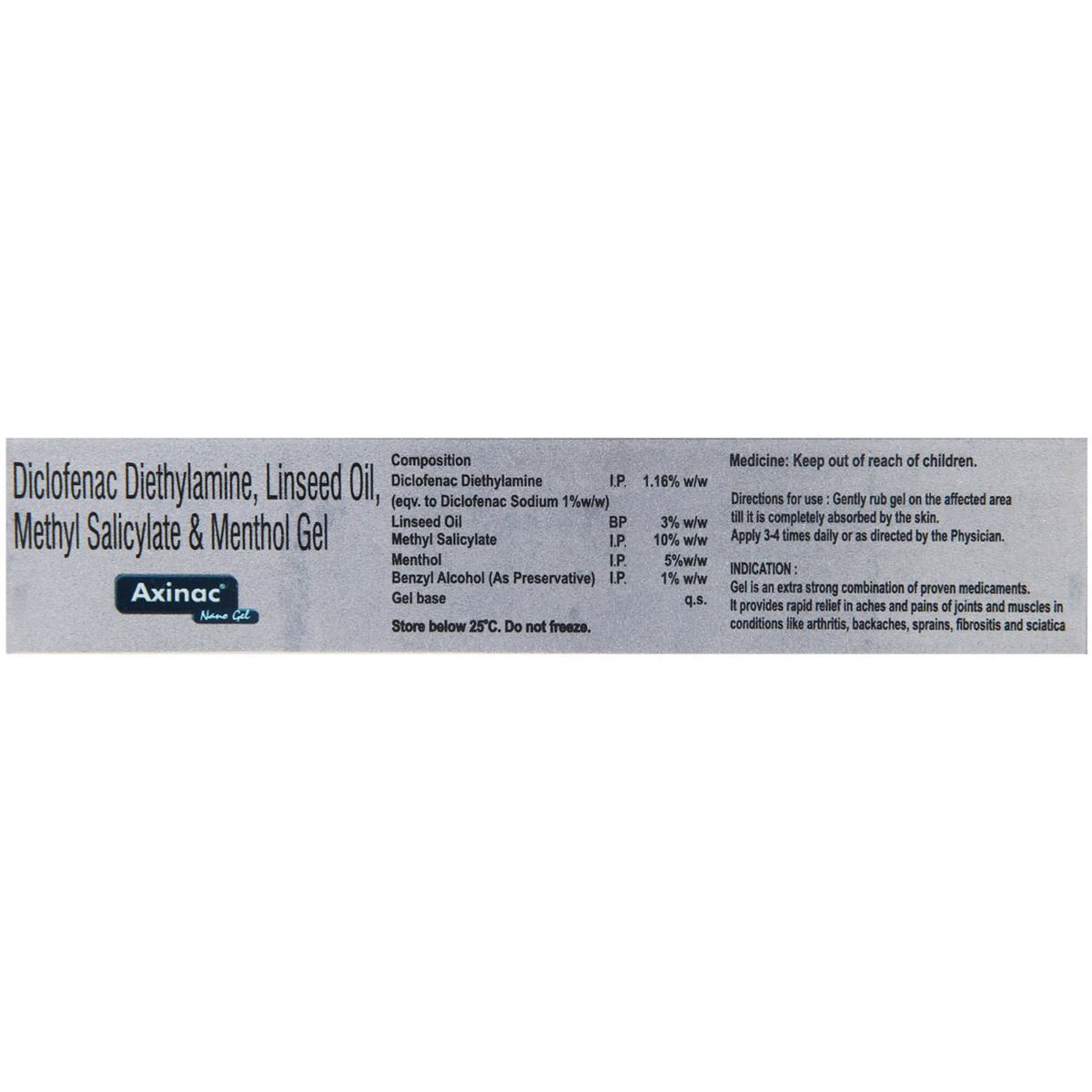 Axinac Nano Gel 30 gm Price, Uses, Side Effects, Composition - Apollo ...