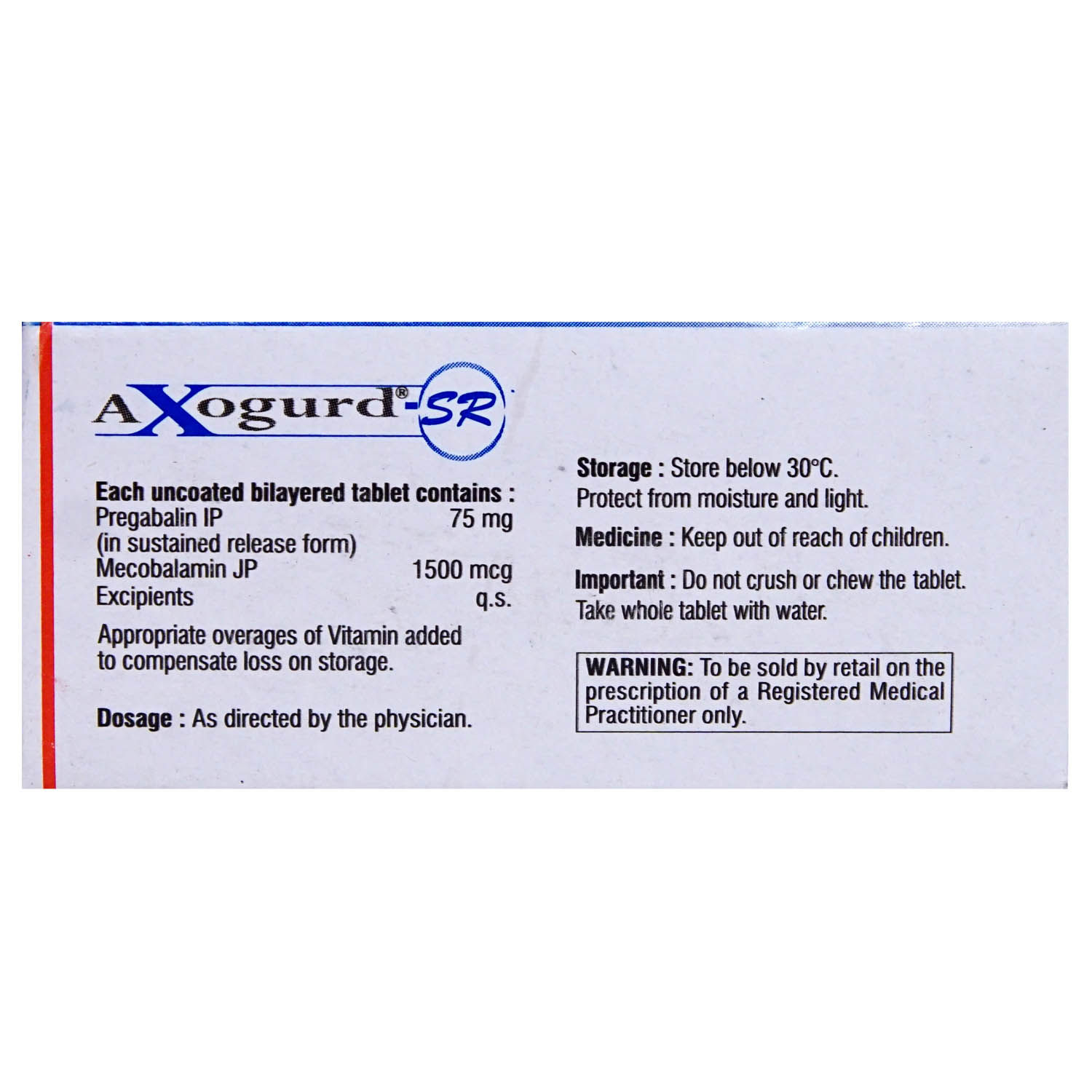 Axogurd-SR Tablet 10's Price, Uses, Side Effects, Composition - Apollo ...