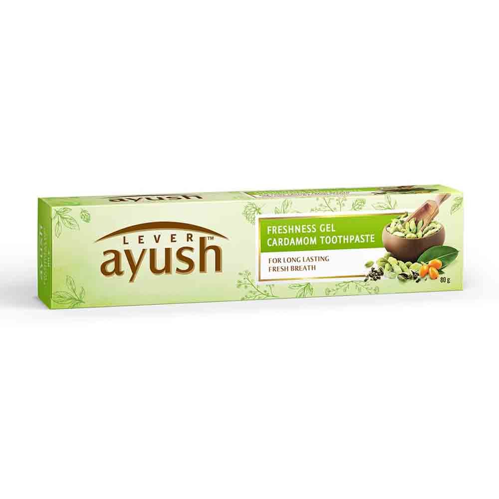 Lever Ayush Freshness Gel Cardamom Toothpaste, 80 gm Price, Uses, Side ...