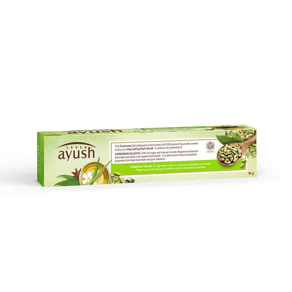 Lever Ayush Freshness Gel Cardamom Toothpaste, 80 gm Price, Uses, Side ...