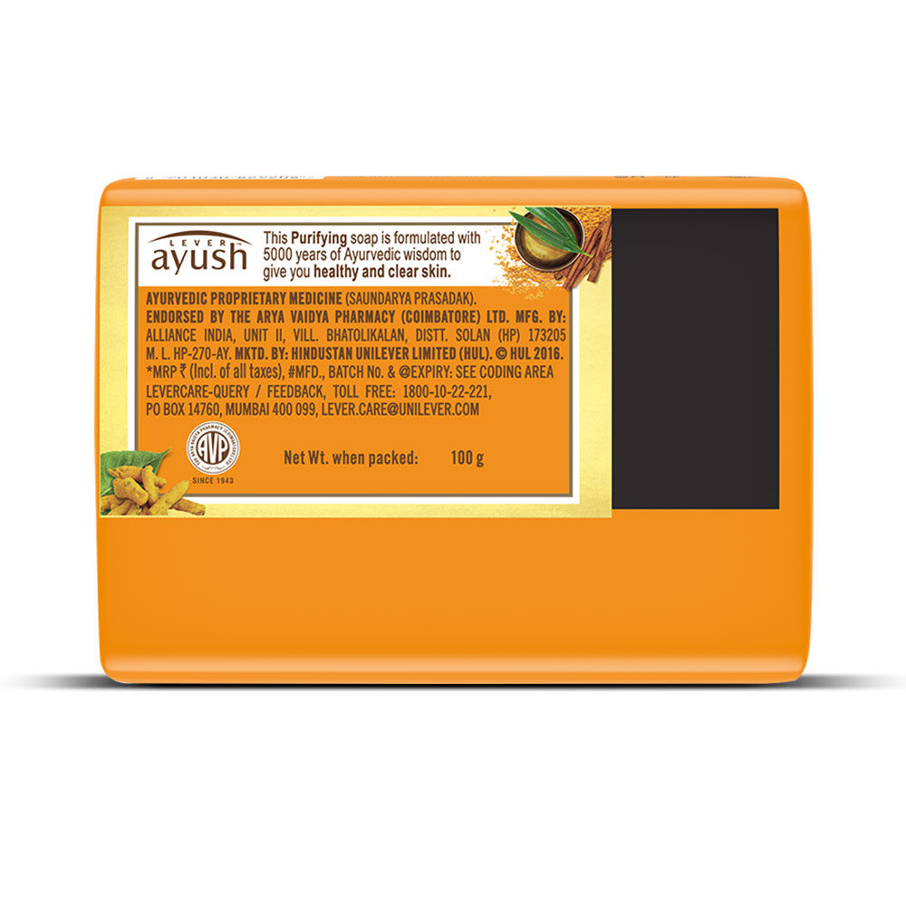 Lever Ayush Purifying Turmeric Soap, 100 gm Price, Uses, Side Effects, Composition - Apollo Pharmacy