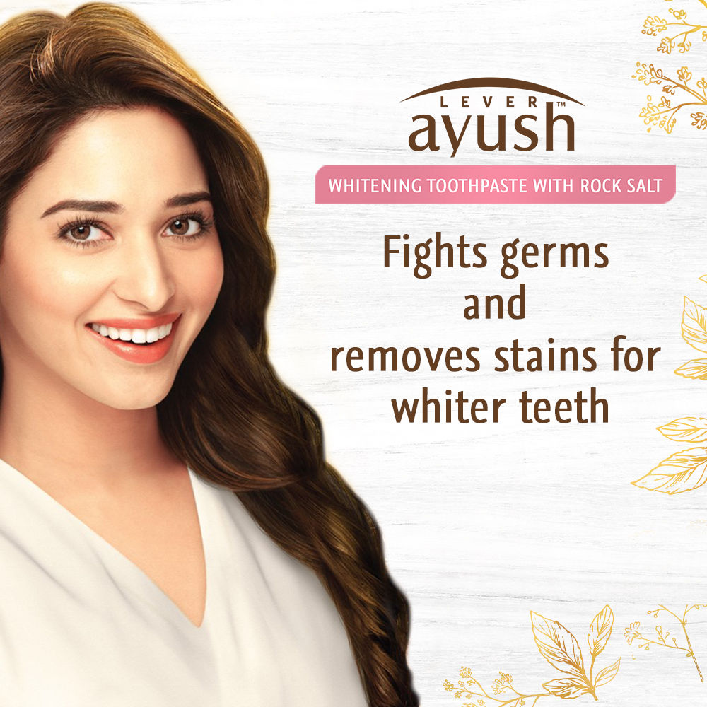 Lever Ayush Whitening Toothpaste with Rock Salt, 150 gm Price, Uses ...