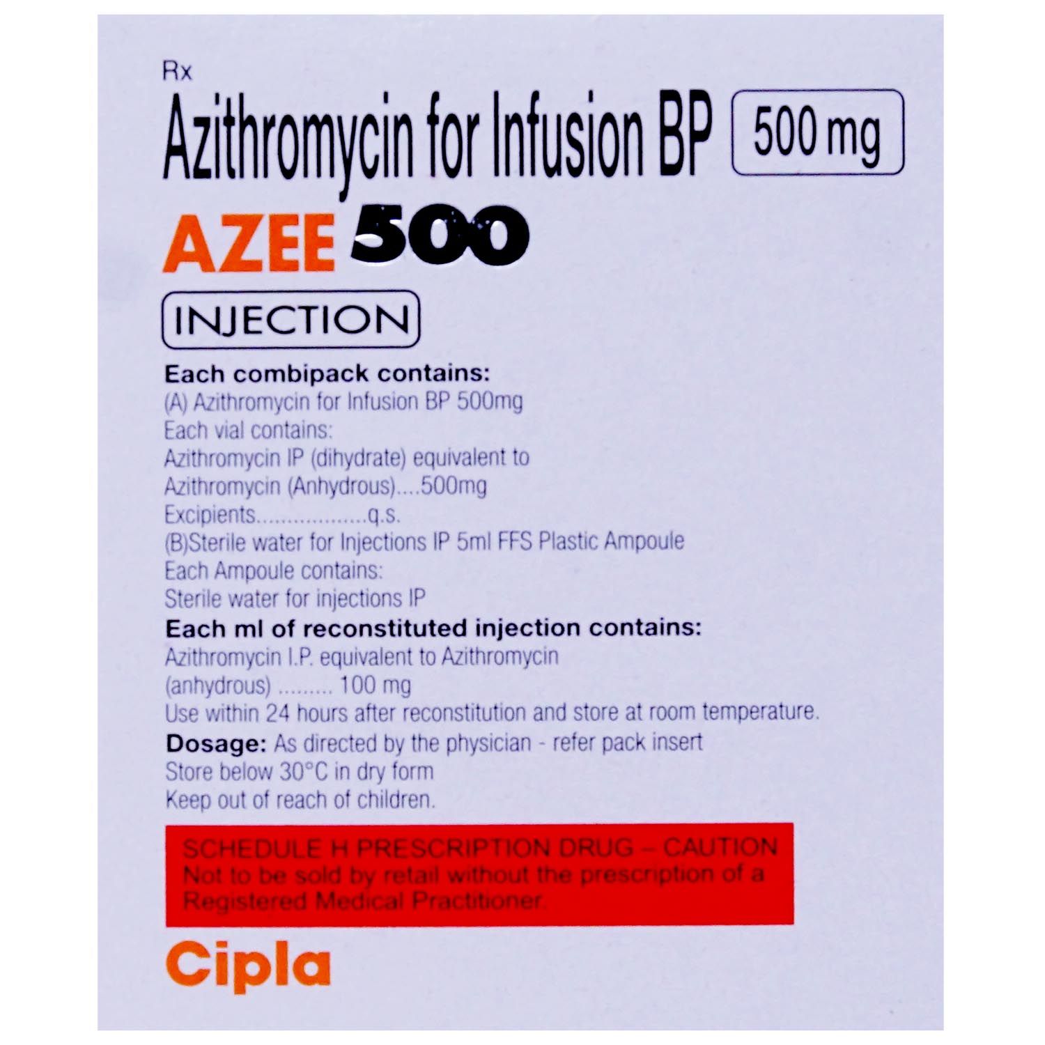 Azee 500 Injection 5 ml | Uses, Side Effects, Price | Apollo Pharmacy