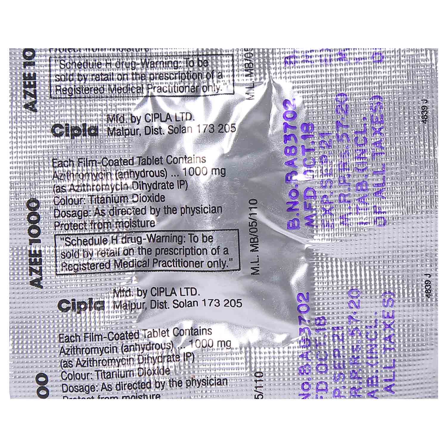 Azee 1000 mg Tablet | Uses, Side Effects, Price | Apollo Pharmacy