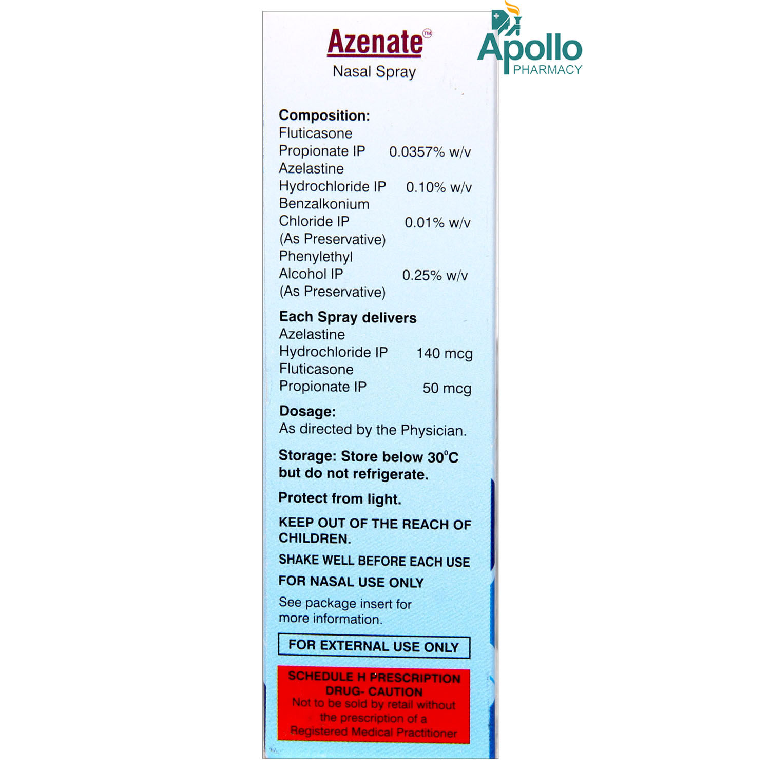 Azenate Nasal Spray 10 ml Price, Uses, Side Effects, Composition ...