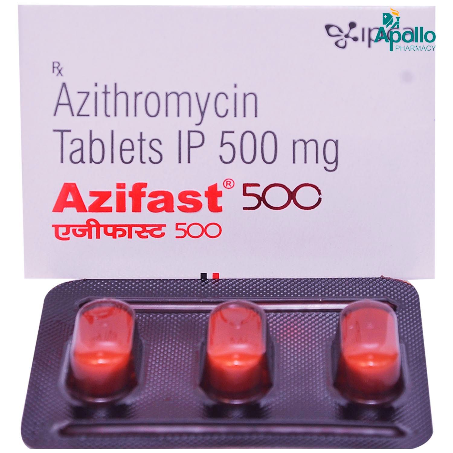 Azifast 500 Tablet | Uses, Side Effects, Price | Apollo Pharmacy