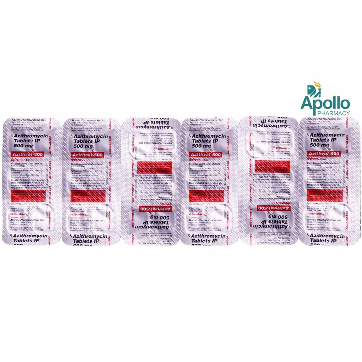 Azithral-500 Tablet 5's Price, Uses, Side Effects, Composition - Apollo ...