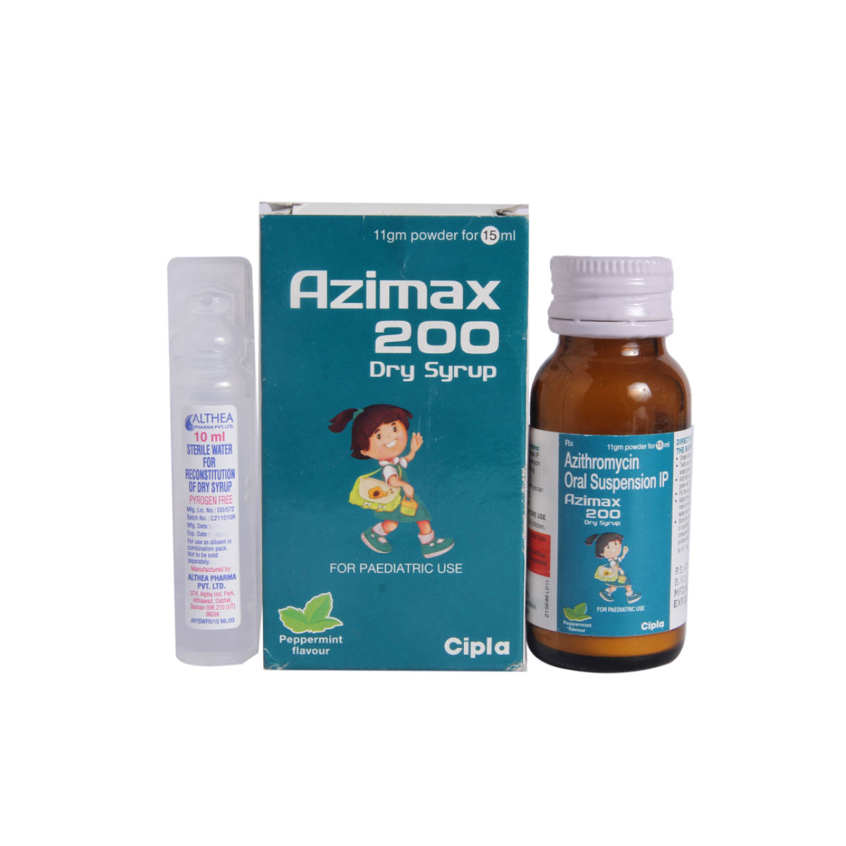 Azimax 200 Peppermint Flavour Dry Syrup 15 ml Price, Uses, Side Effects ...