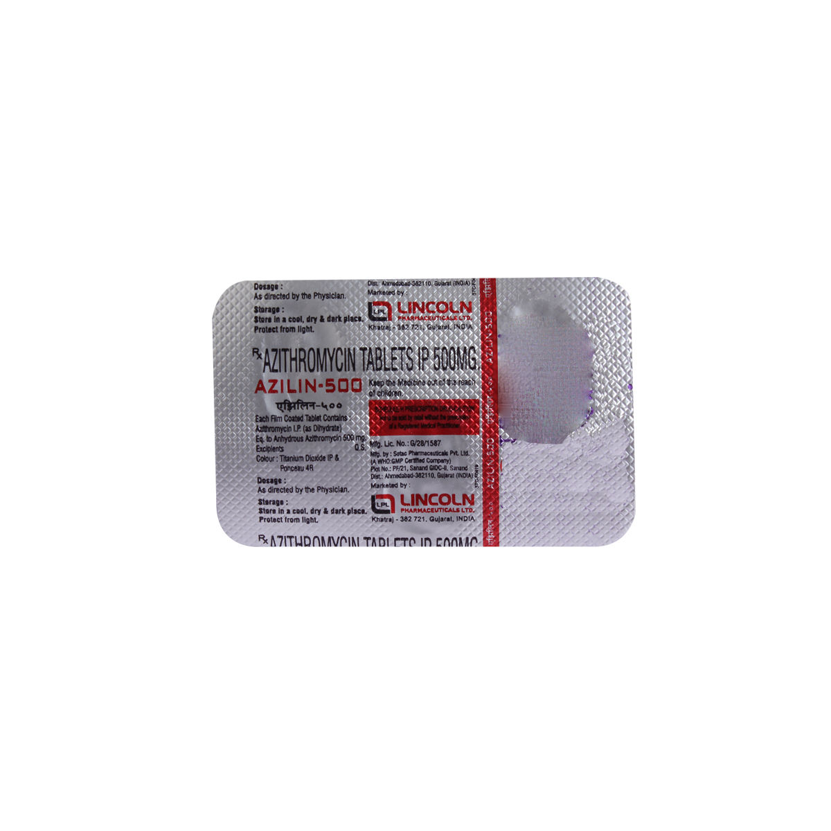 Azilin 500 mg Tablet 3's Price, Uses, Side Effects, Composition ...