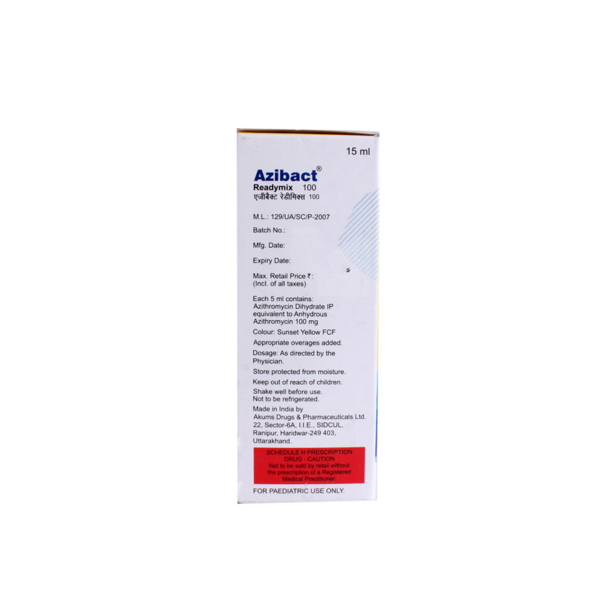 Azibact 100 mg Readymix Syrup 15 ml Price, Uses, Side Effects ...