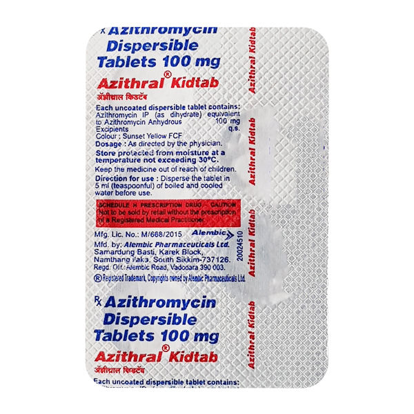 Azithral Kid DT Tablet | Uses, Side Effects, Price | Apollo Pharmacy