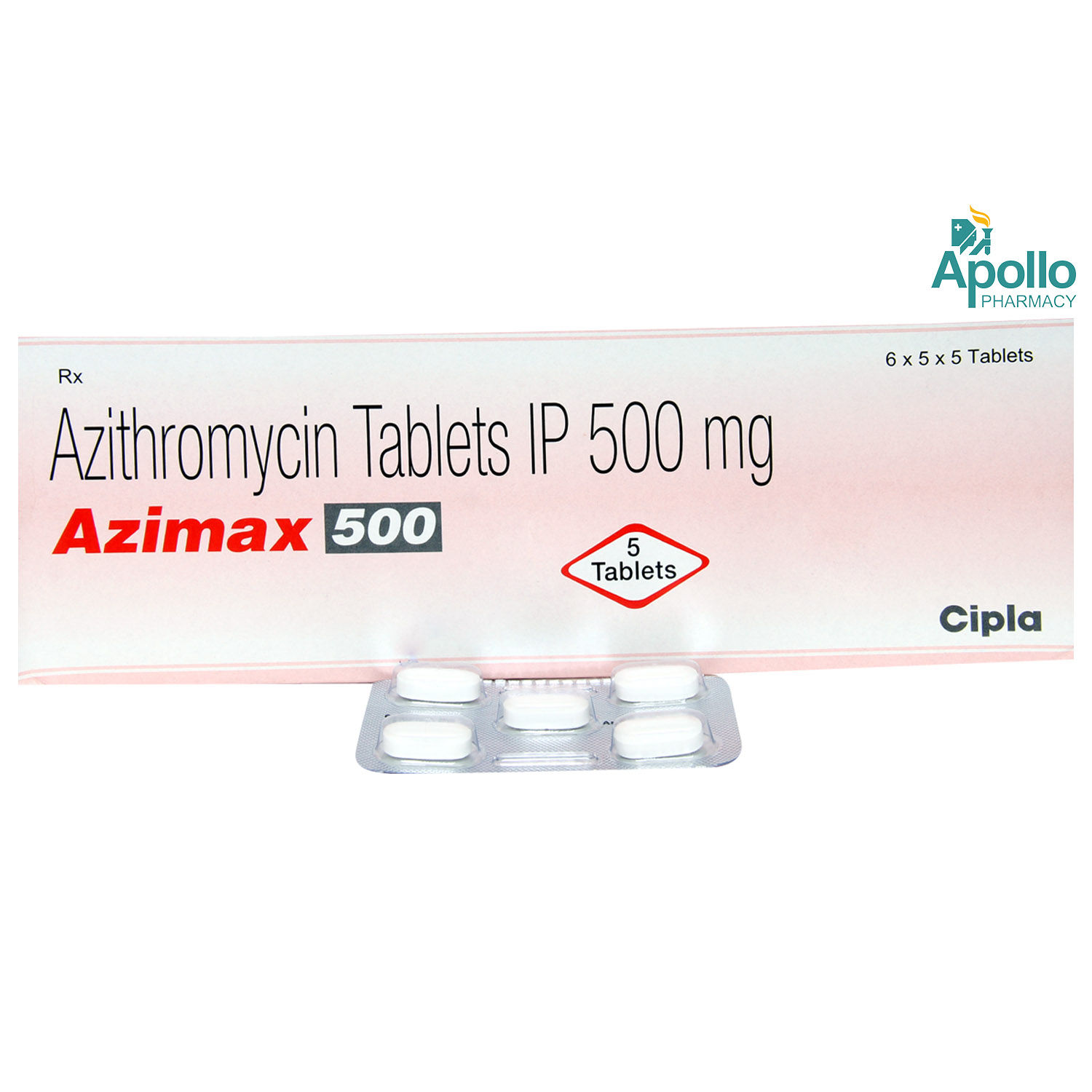 Azimax 500 Tablet 5's Price, Uses, Side Effects, Composition - Apollo ...